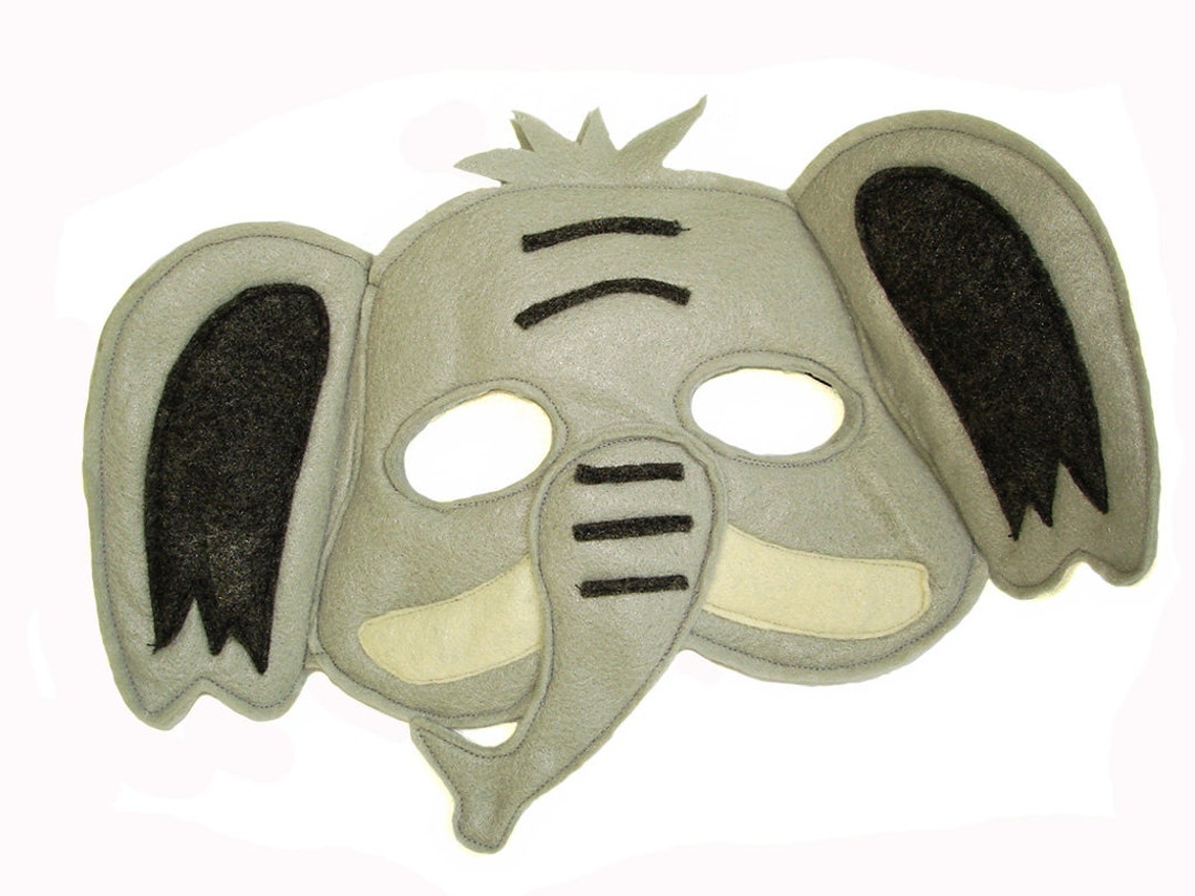 Children's ELEPHANT Felt Safari Animal Mask - Etsy