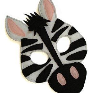 Children's Safari Animal ZEBRA Felt Mask - Etsy