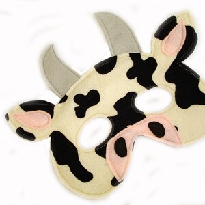 Children's COW Farm Animal Felt Mask - Etsy