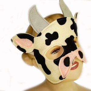 Children's COW Farm Animal Felt Mask - Etsy