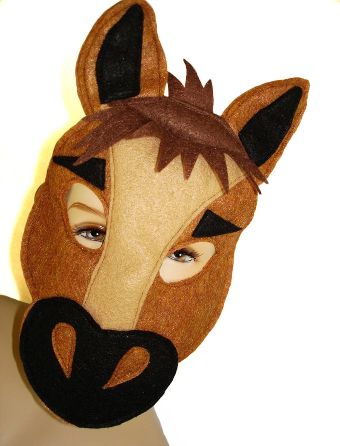 Children's HORSE Farm Animal Felt Mask - Etsy