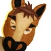 Children's HORSE Farm Animal Felt Mask - Etsy
