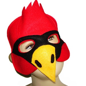 Children's CARDINAL Bird Felt Mask - Etsy
