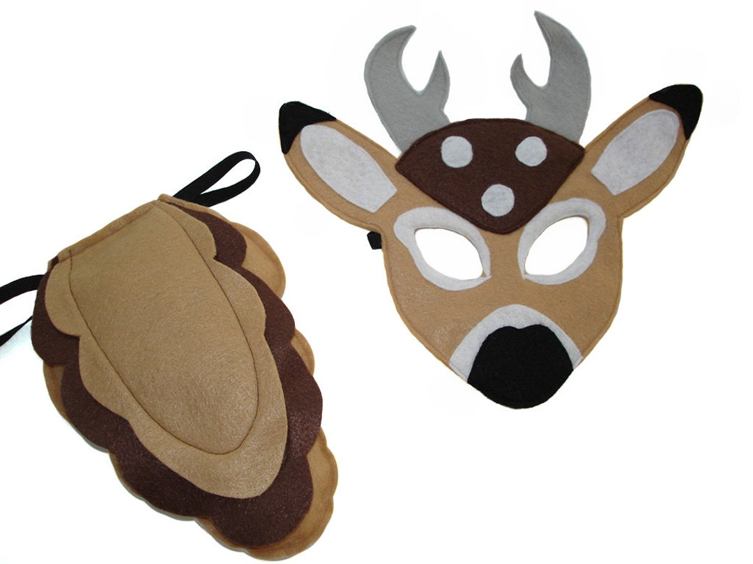 Children's Woodland Animal DEER Felt Mask and Tail Set - Etsy