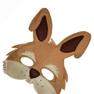 Children's Brown RABBIT Felt Mask - Etsy