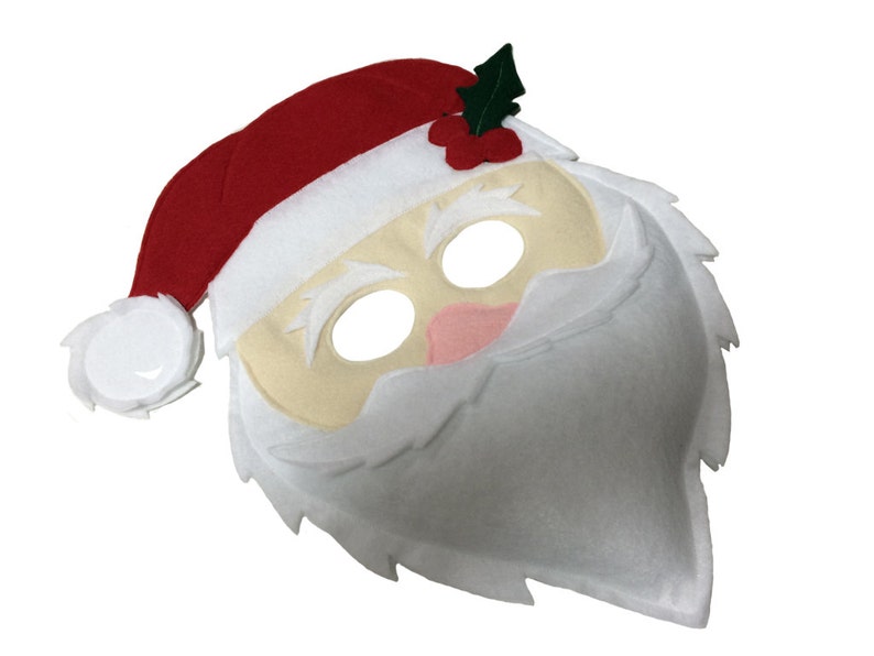 Handmade Soft SANTA CLAUS Christmas Felt Mask - Etsy