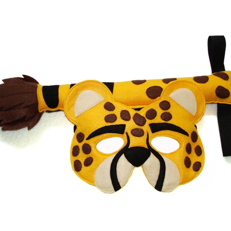 Cheetah Face Mask - Etsy