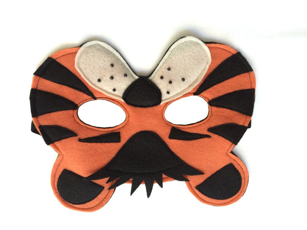 Children's Safari Jungle Animal TIGER Felt Mask and Tail | Etsy