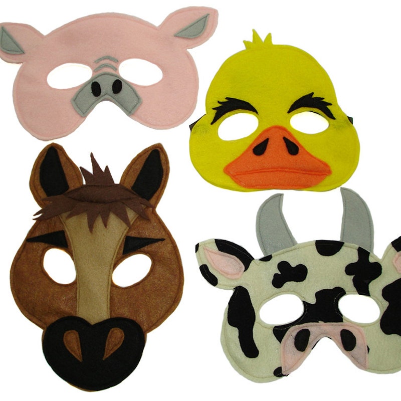 Farm Animal Mask - Etsy