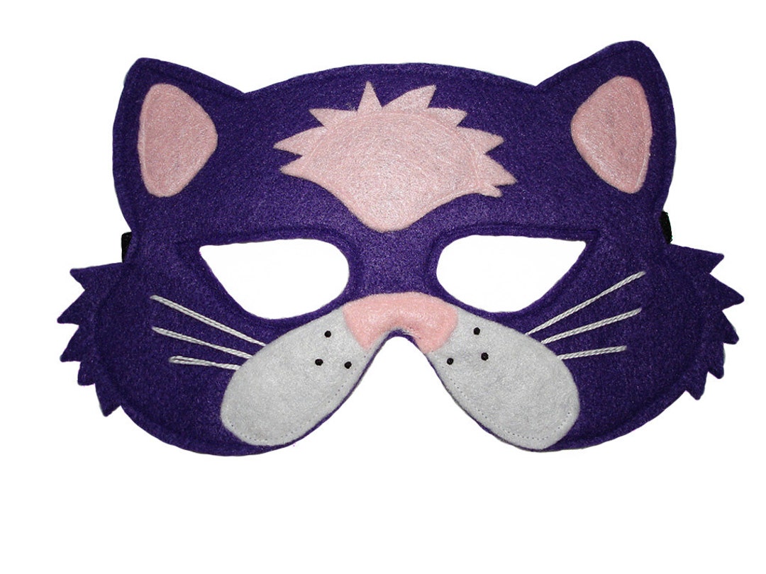 Children's PURPLE CAT Farm Animal Felt Mask, Brown Bear, Brown Bear ...