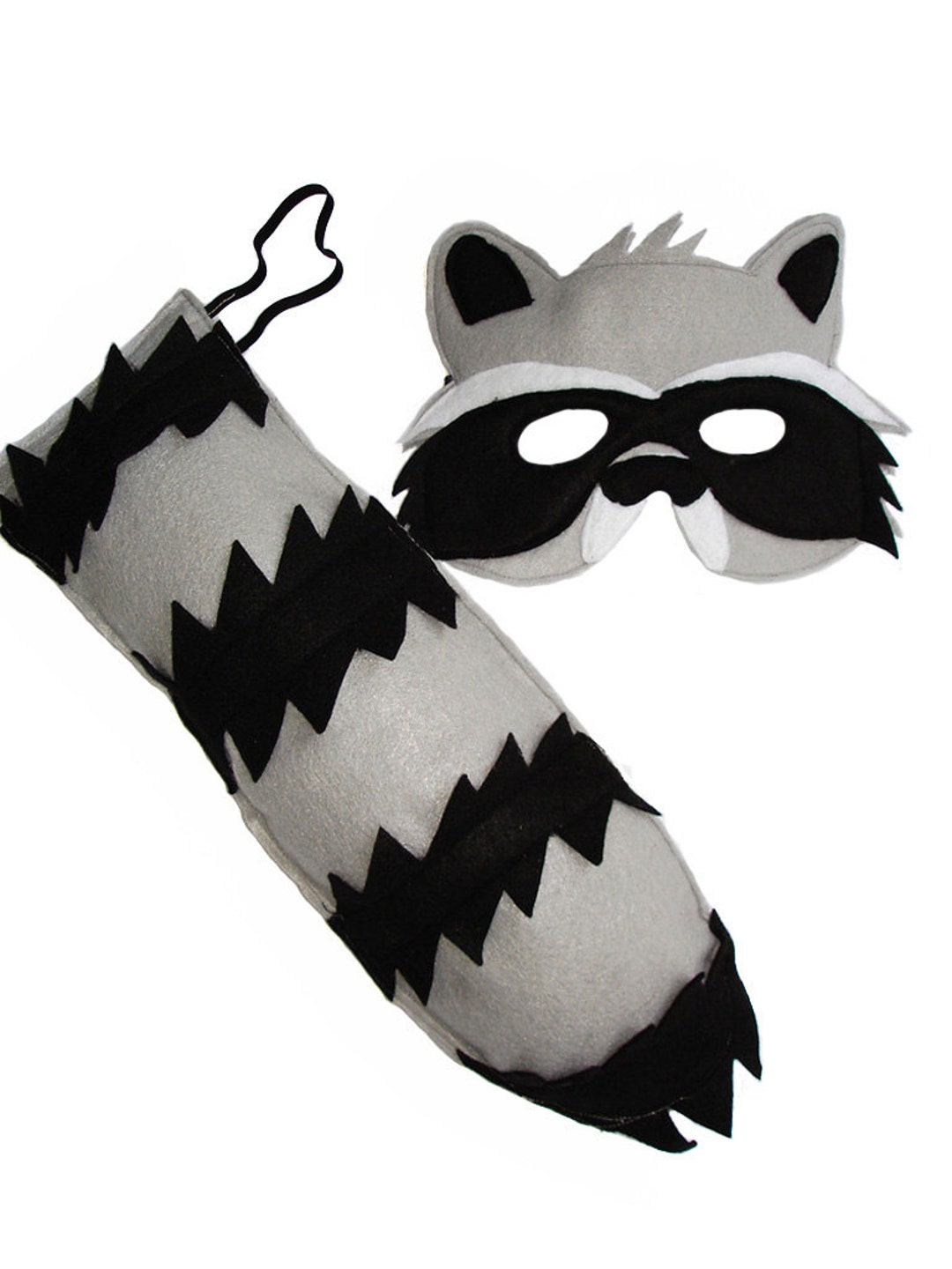 Children's Woodland Animal RACCOON Felt Mask and Tail Set - Etsy
