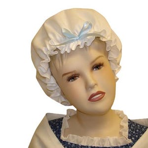 Custom Made Traditional WHITE Colonial Mob Cap for Girls - Etsy