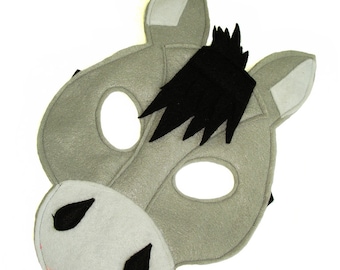 Children's HORSE Farm Animal Felt Mask - Etsy