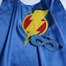 Children's Custom Superhero Lightning Bolt Cape Including Matching Mask ...
