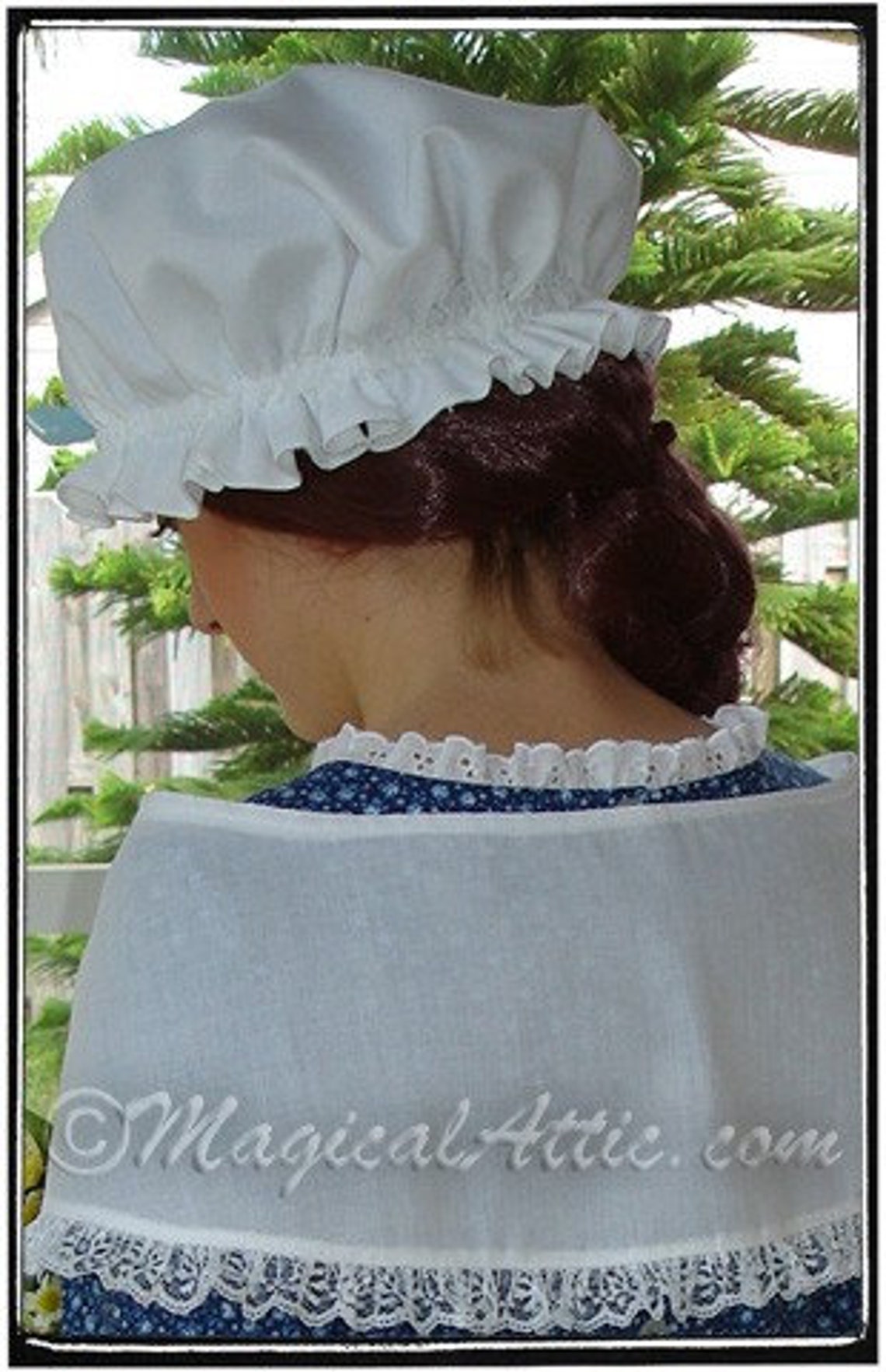 Custom Made Traditional WHITE Colonial Mob Cap for Girls - Etsy