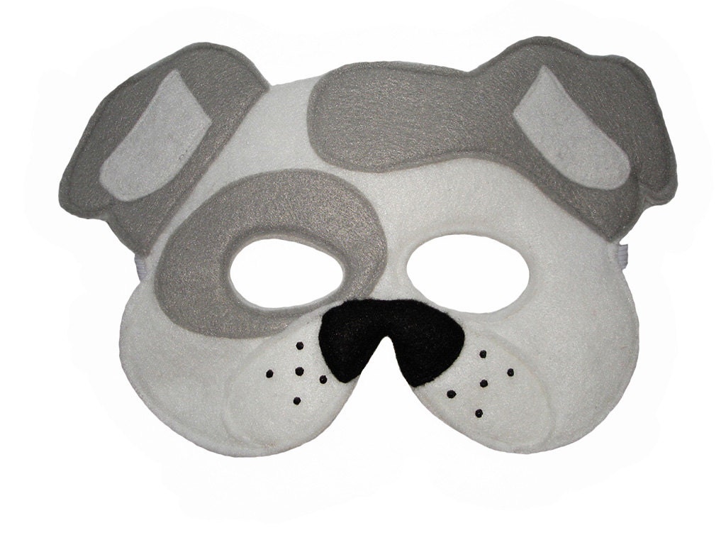Children's WHITE Dog Felt Mask - Etsy