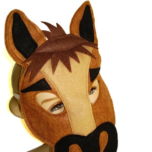 Children's HORSE Farm Animal Felt Mask - Etsy