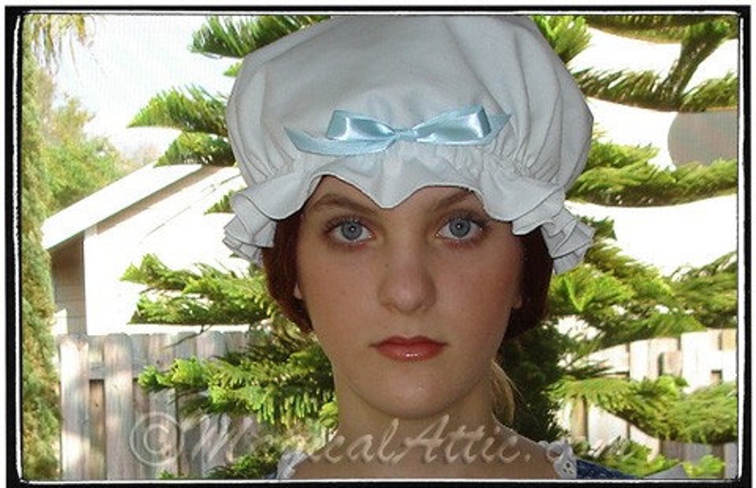 Custom Made Traditional WHITE Colonial Mob Cap for Girls - Etsy