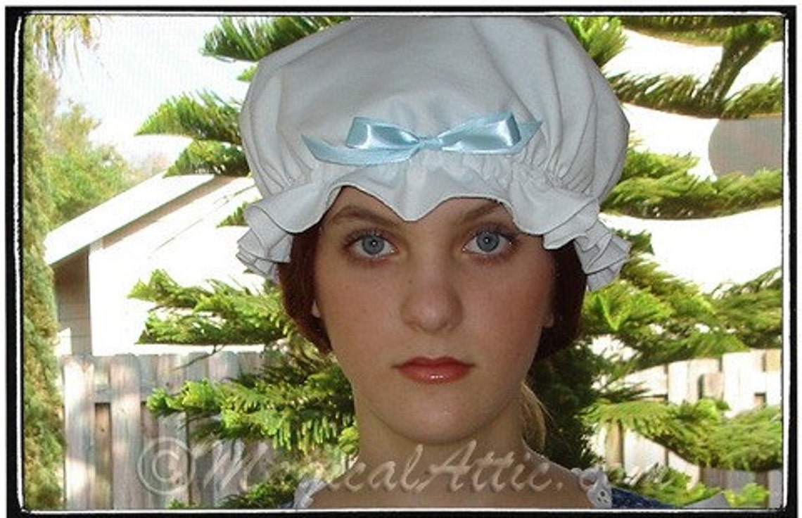 Custom Made Traditional WHITE Colonial Mob Cap for Girls - Etsy