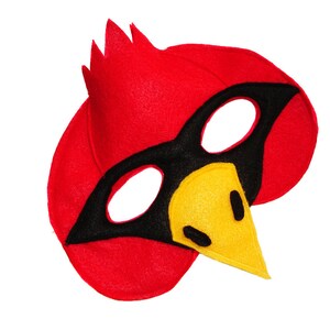 Children's CARDINAL Bird Felt Mask - Etsy