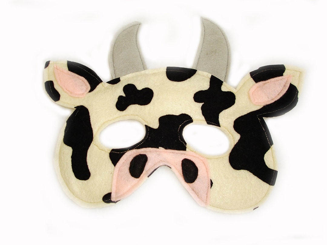 Children's COW Farm Animal Felt Mask - Etsy