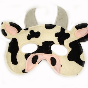 Children's COW Farm Animal Felt Mask - Etsy