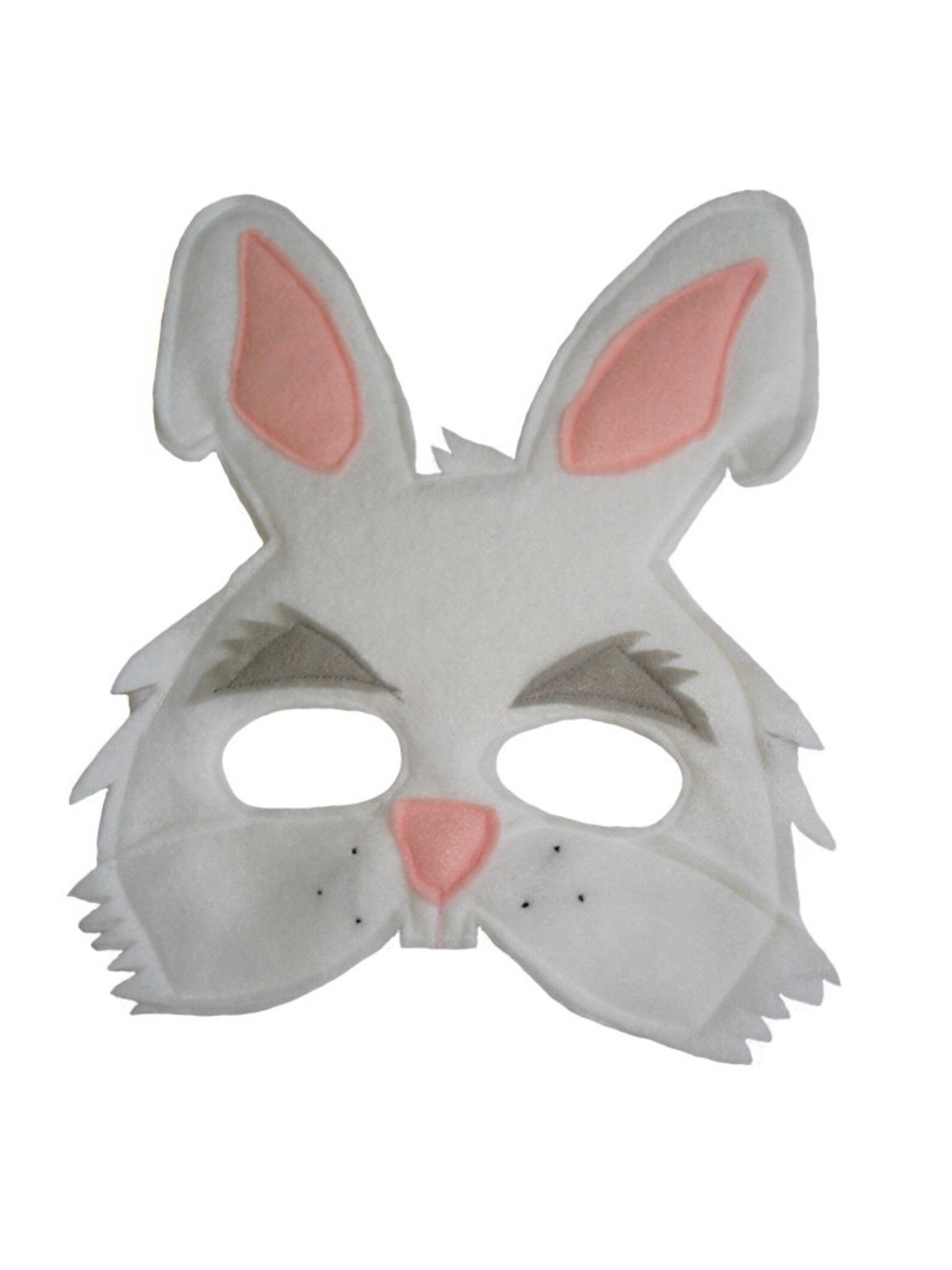 Children's Animal White RABBIT Felt Mask - Etsy