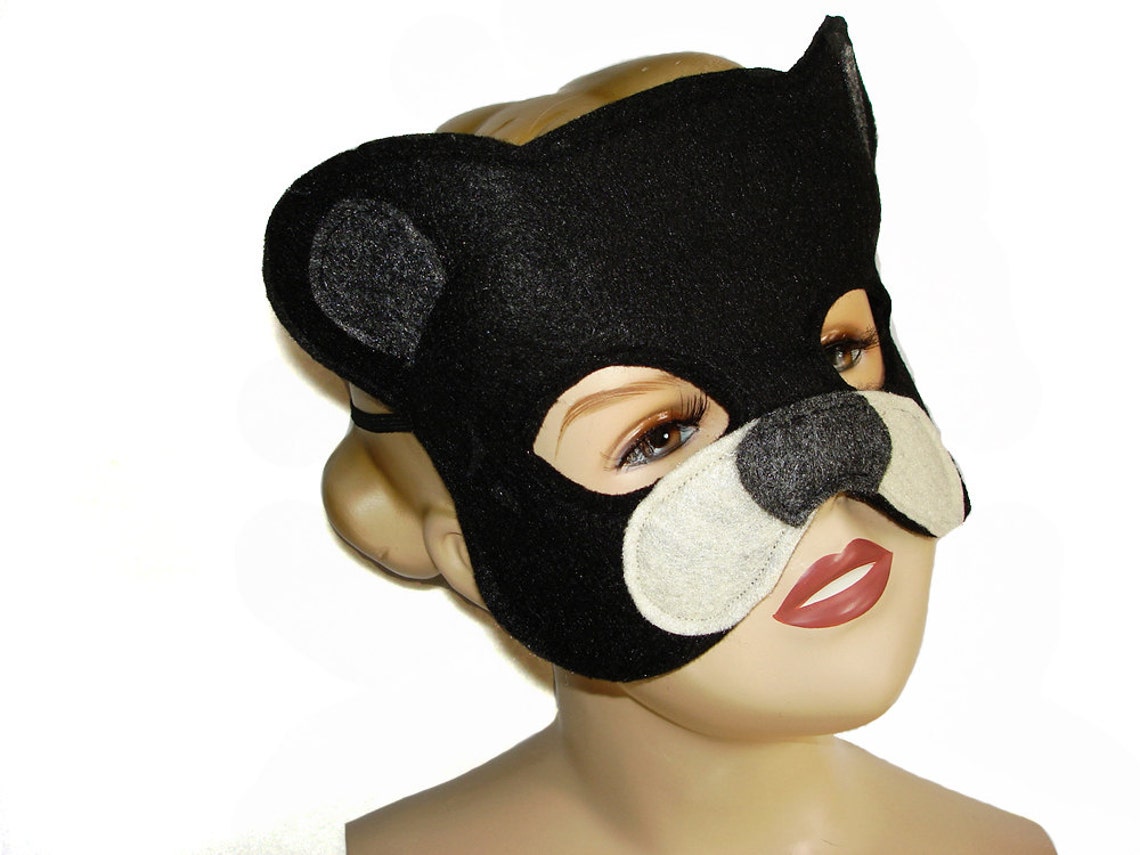 Children's BLACK BEAR Felt Mask - Etsy