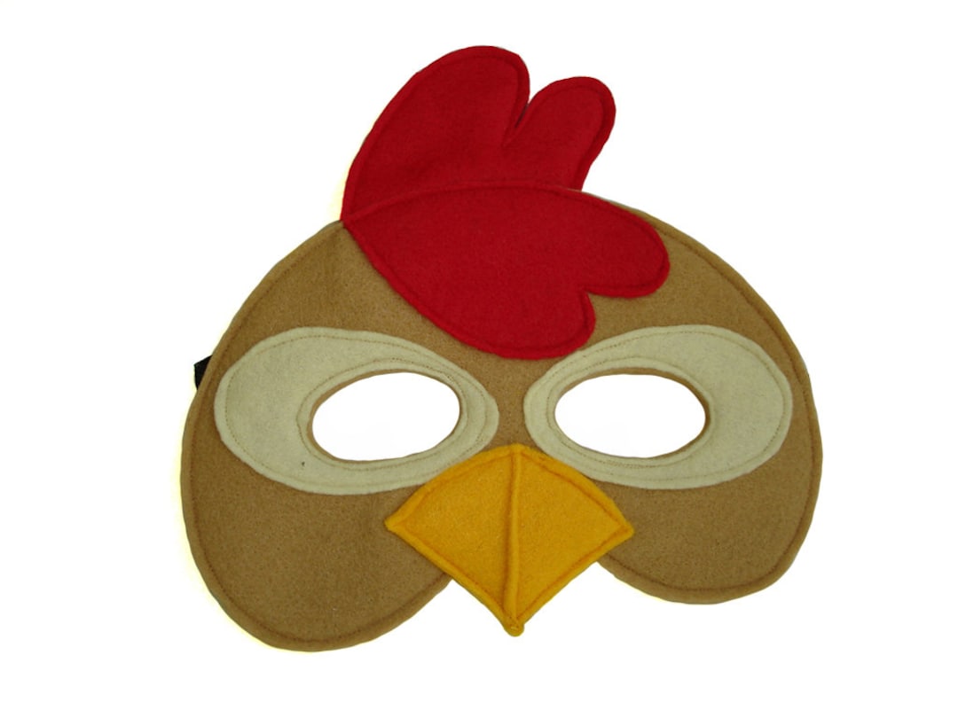 Children's Brown CHICKEN Farm Animal Felt Mask - Etsy