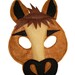 Children's HORSE Farm Animal Felt Mask - Etsy