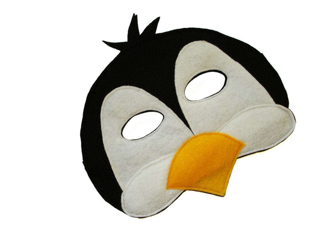 Children's PENGUIN Animal Felt Mask for Boys - Etsy