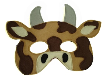 Children's COW Farm Animal Felt Mask | Etsy