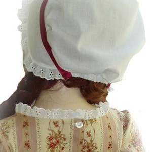 Custom Made Traditional WHITE Colonial Round Eared Cap for Girls - Etsy