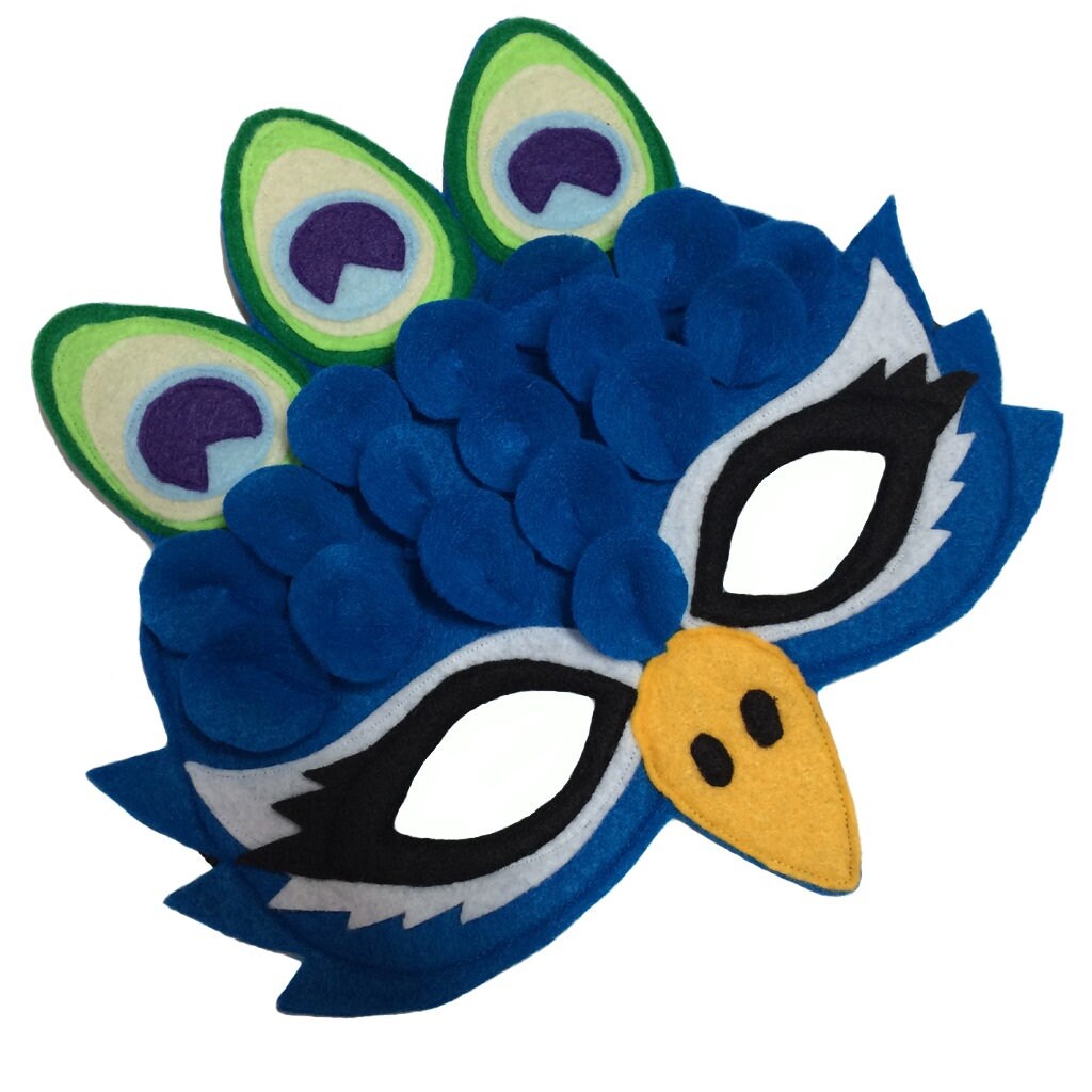 Felt PEACOCK Bird Costume Mask for Kids | Etsy