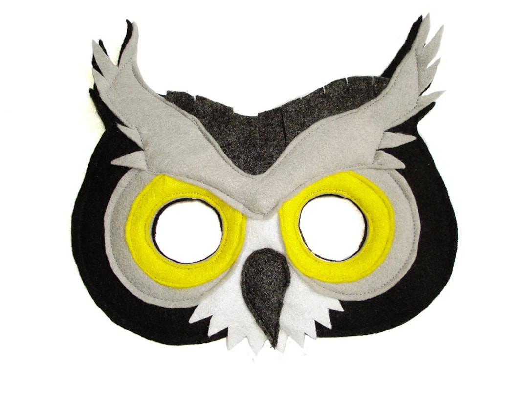 Children's Woodland Animal GREAT GREY OWL Felt Mask - Etsy