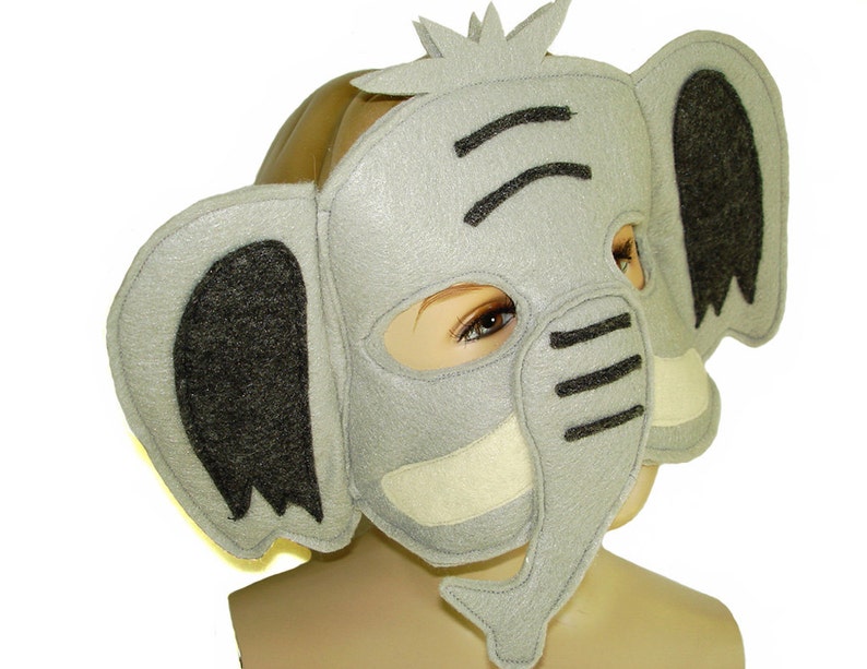 Children's ELEPHANT Felt Safari Animal Mask - Etsy
