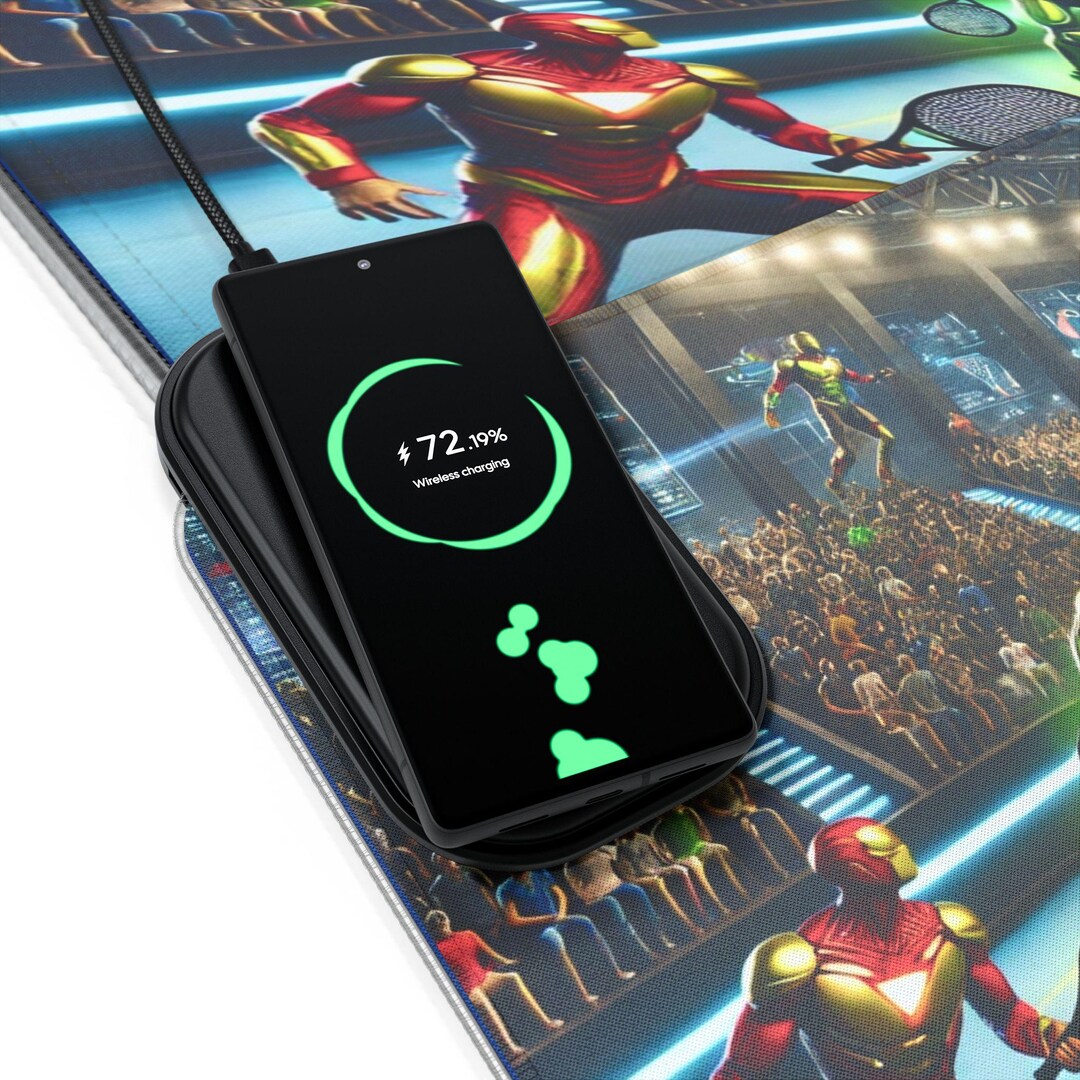 Custom LED Gaming Mouse Pad With Wireless Charging, RGB Lights, Non ...