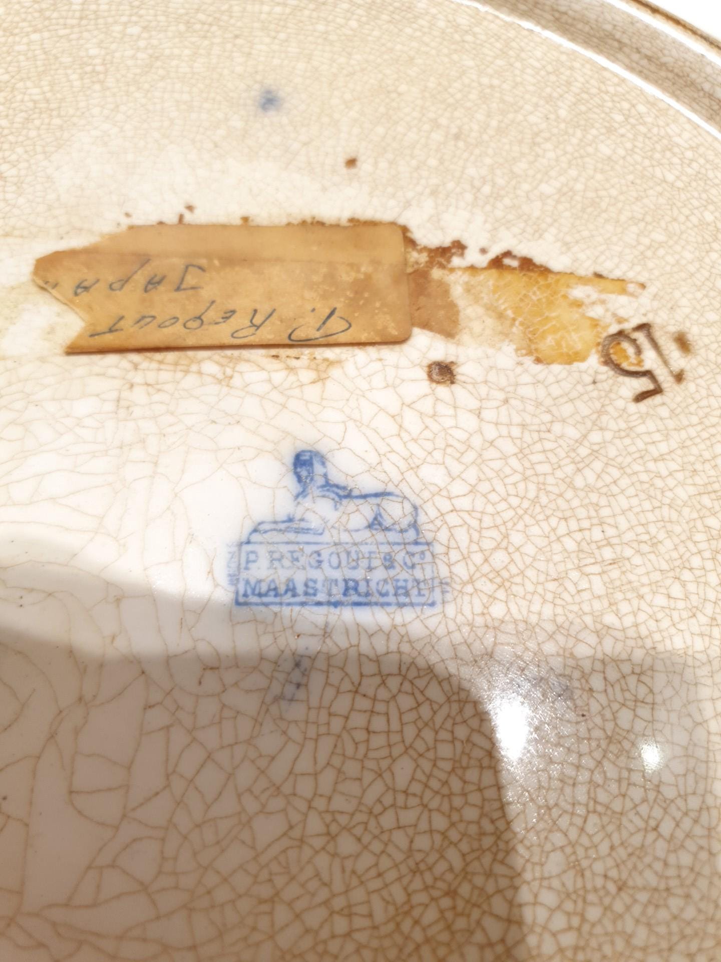 Massive Antique Petrus Regout Plate - 1920s Dutch Ceramic Collectible ...