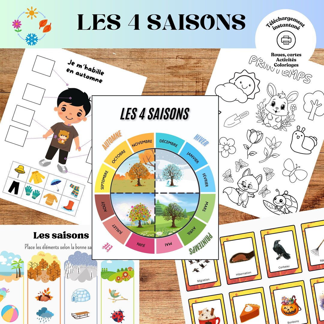 The Seasons: Wheels, Maps and Activities - Etsy