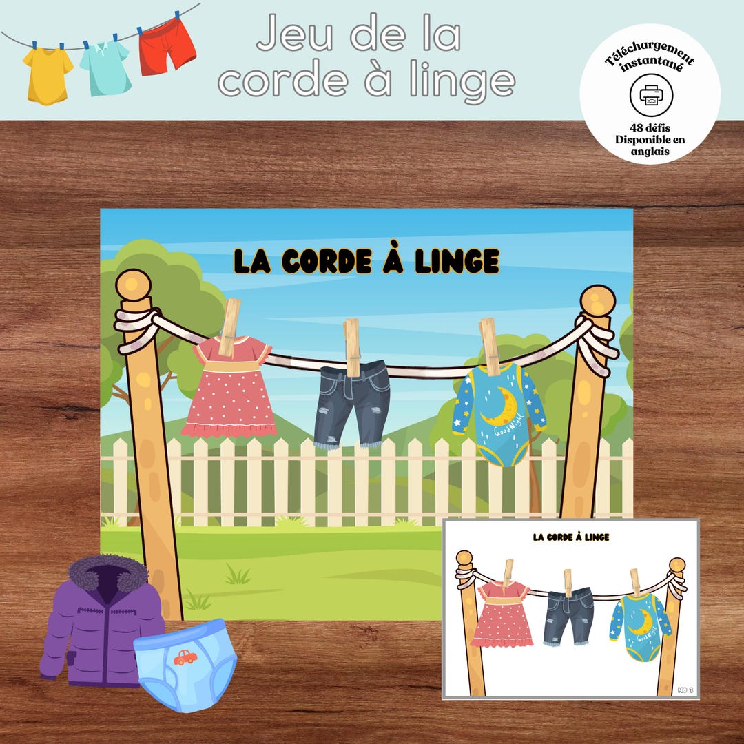 Printable Clothesline Game - Etsy