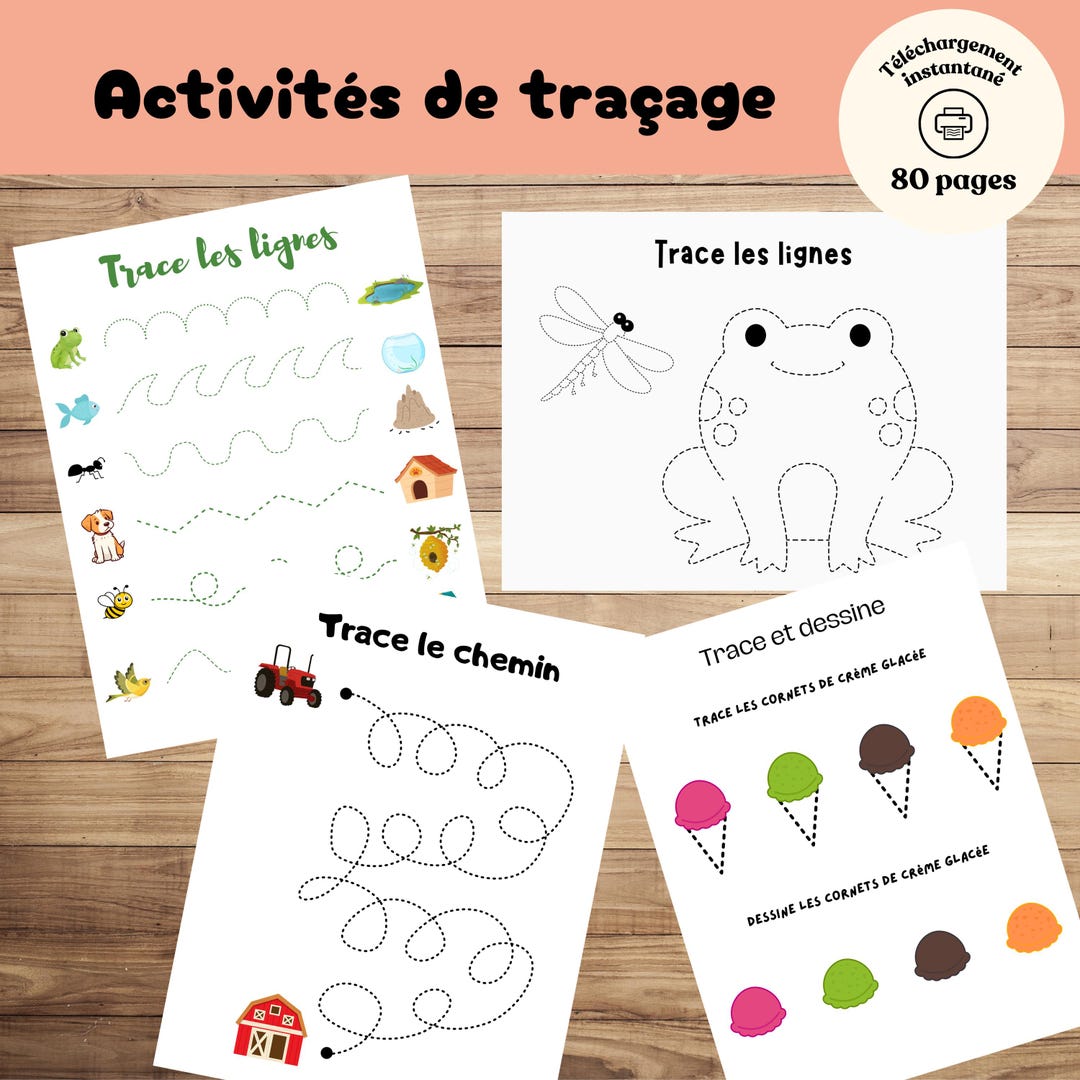Tracing Activities, Pre-writing Exercises - Etsy