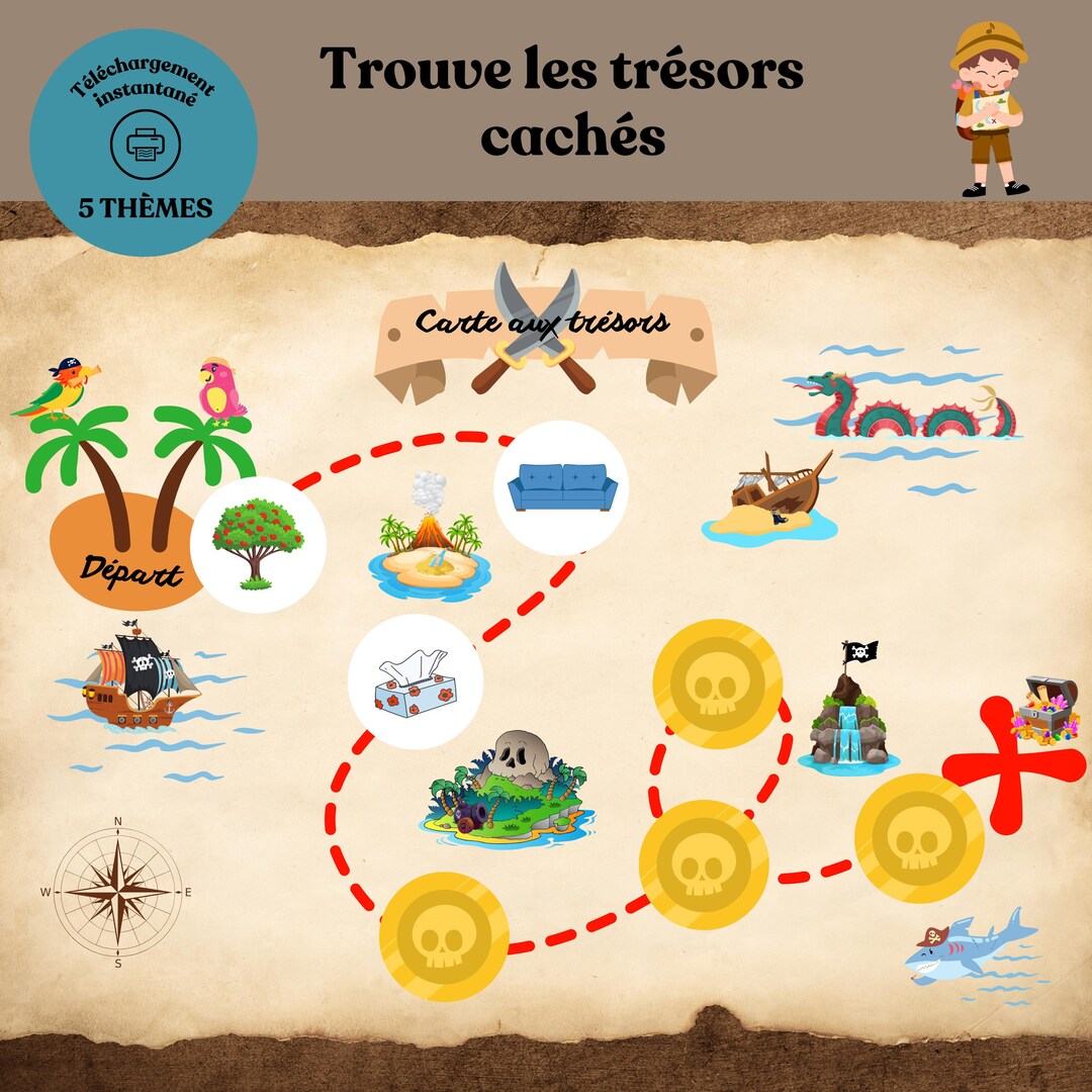 Treasure Hunt Maps, Treasure Hunt Activities - Etsy