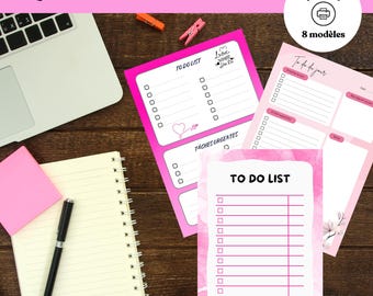 To-do List - Printable - Green & Pink - Etsy