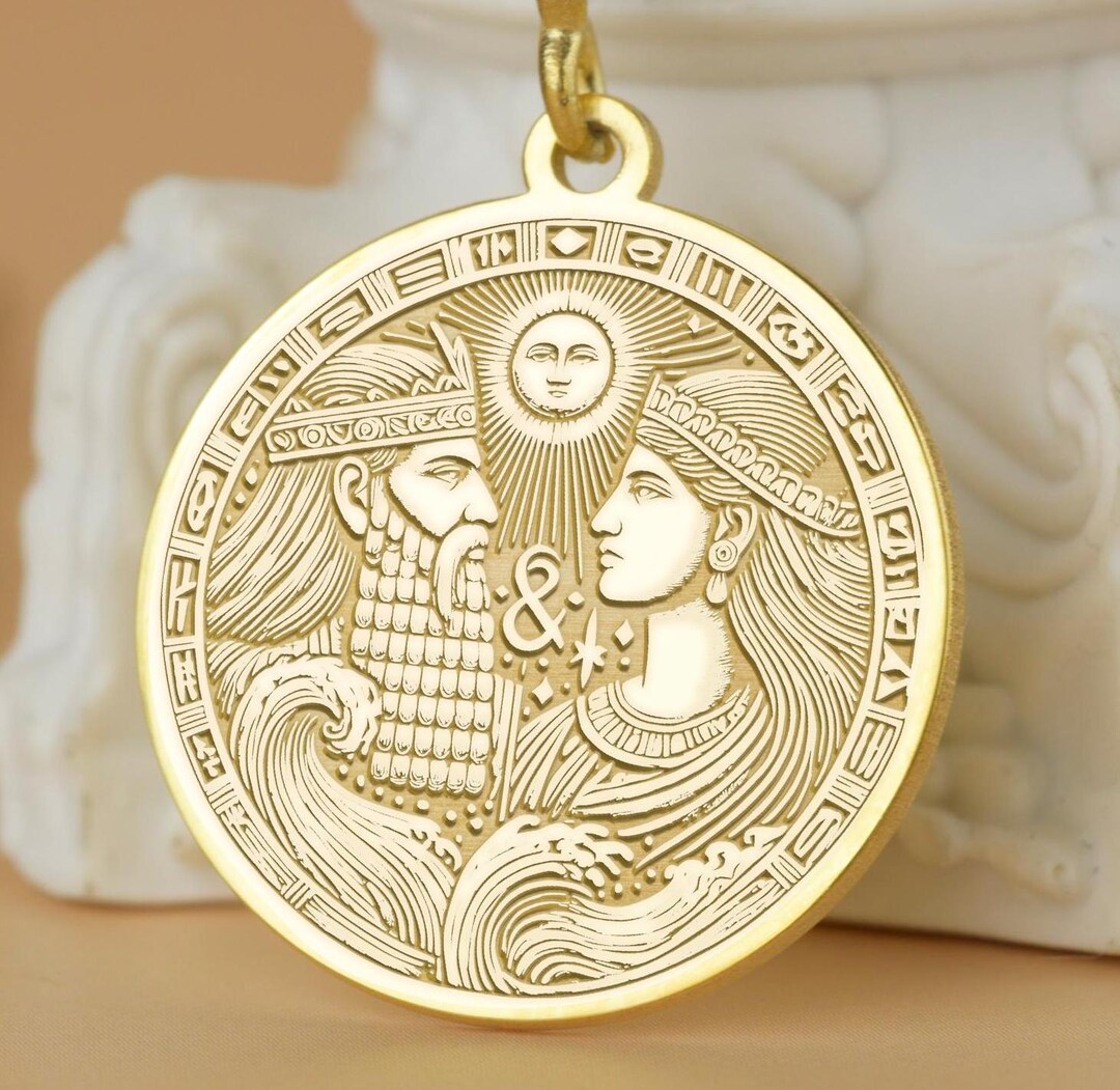 Anunnaki Pendant Necklace - Gold Plated Ancient Alien Jewelry ...