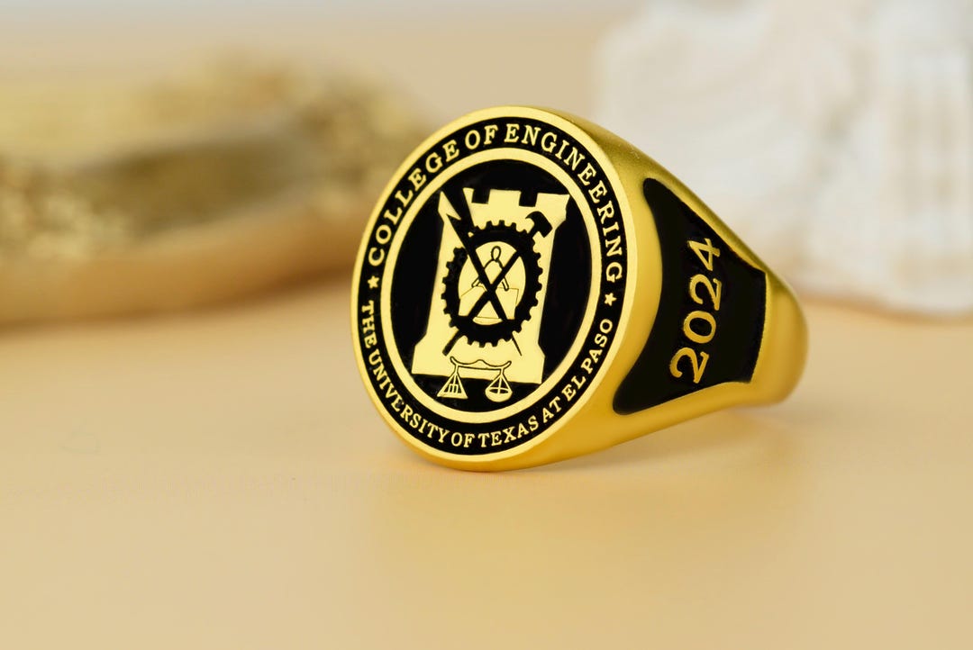 Personalized College of Engineering Signet Ring – Graduation Gift 2024 ...
