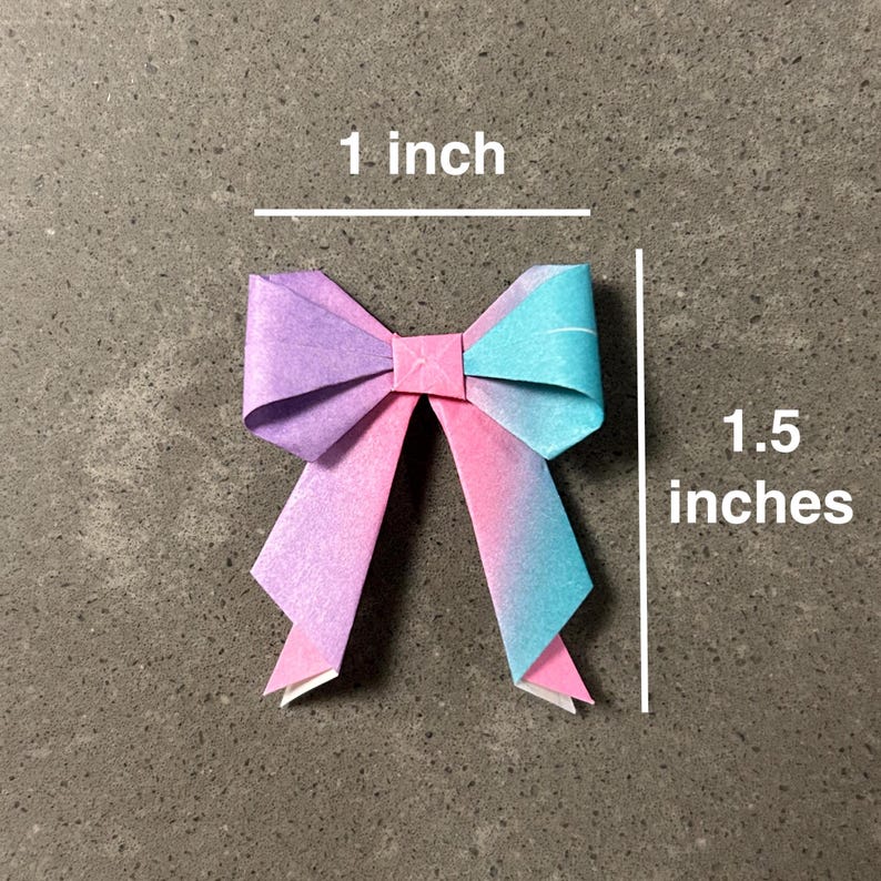 10 Handmade Mini Origami Bows, Inexpensive Paper Decorations for Crafts ...