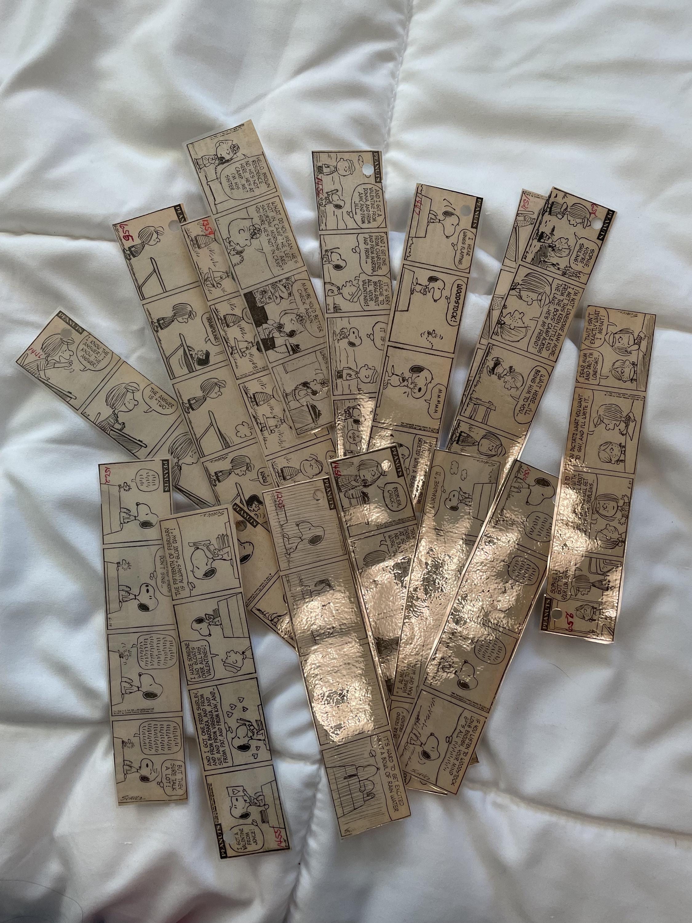 Handmade Peanuts Snoopy Bookmarks – Vintage Newspaper & Durable - Etsy