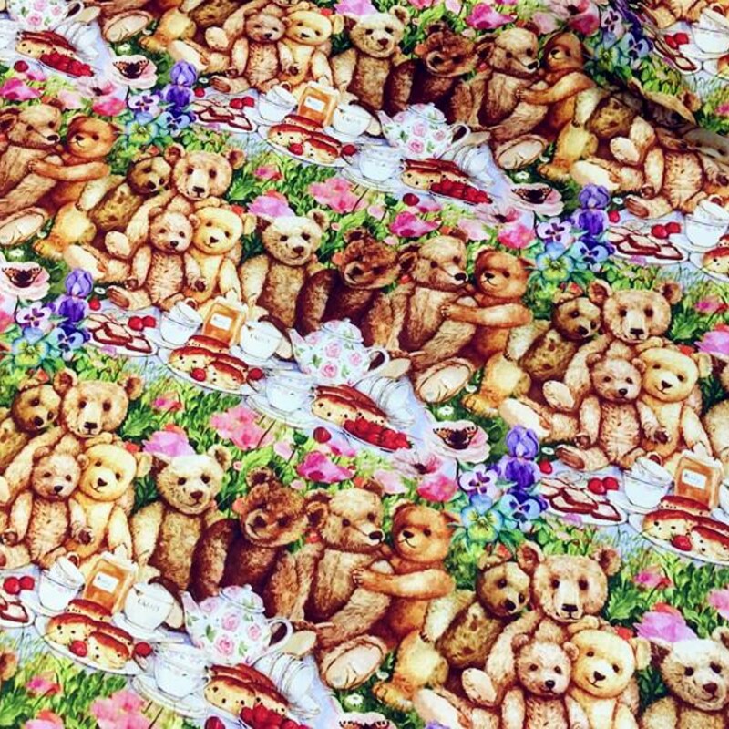 Teddy Bear Fabric - Etsy