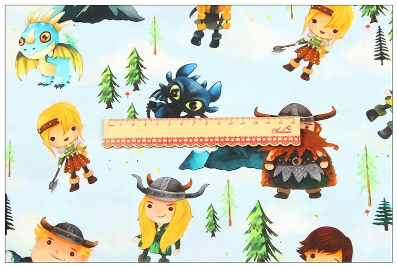 How to Train Your Dragon Fabric Classic Character Fabric 100% Cotton ...