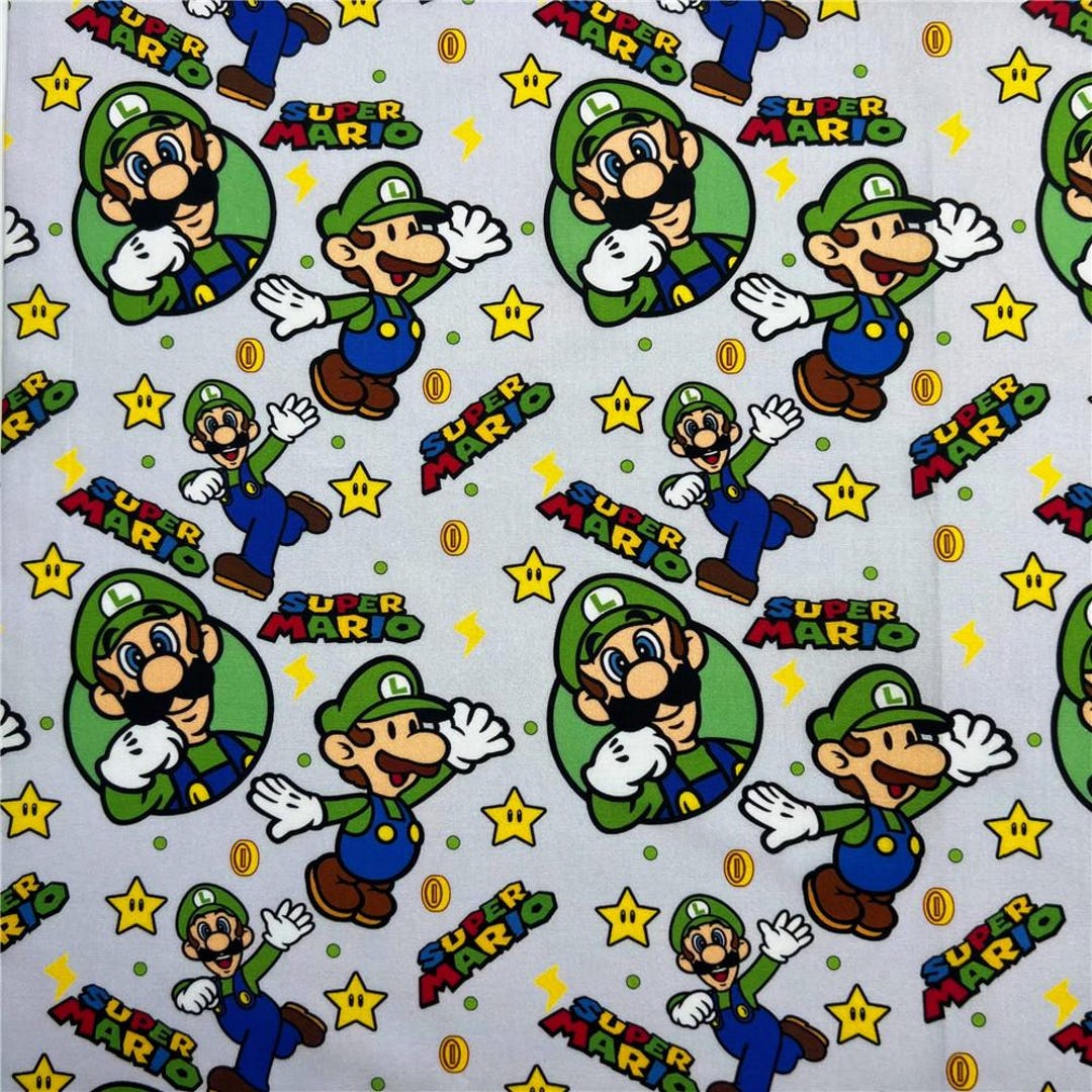 Super Mario Fabric Game Fabric Classic Character Fabric 100% Cotton ...
